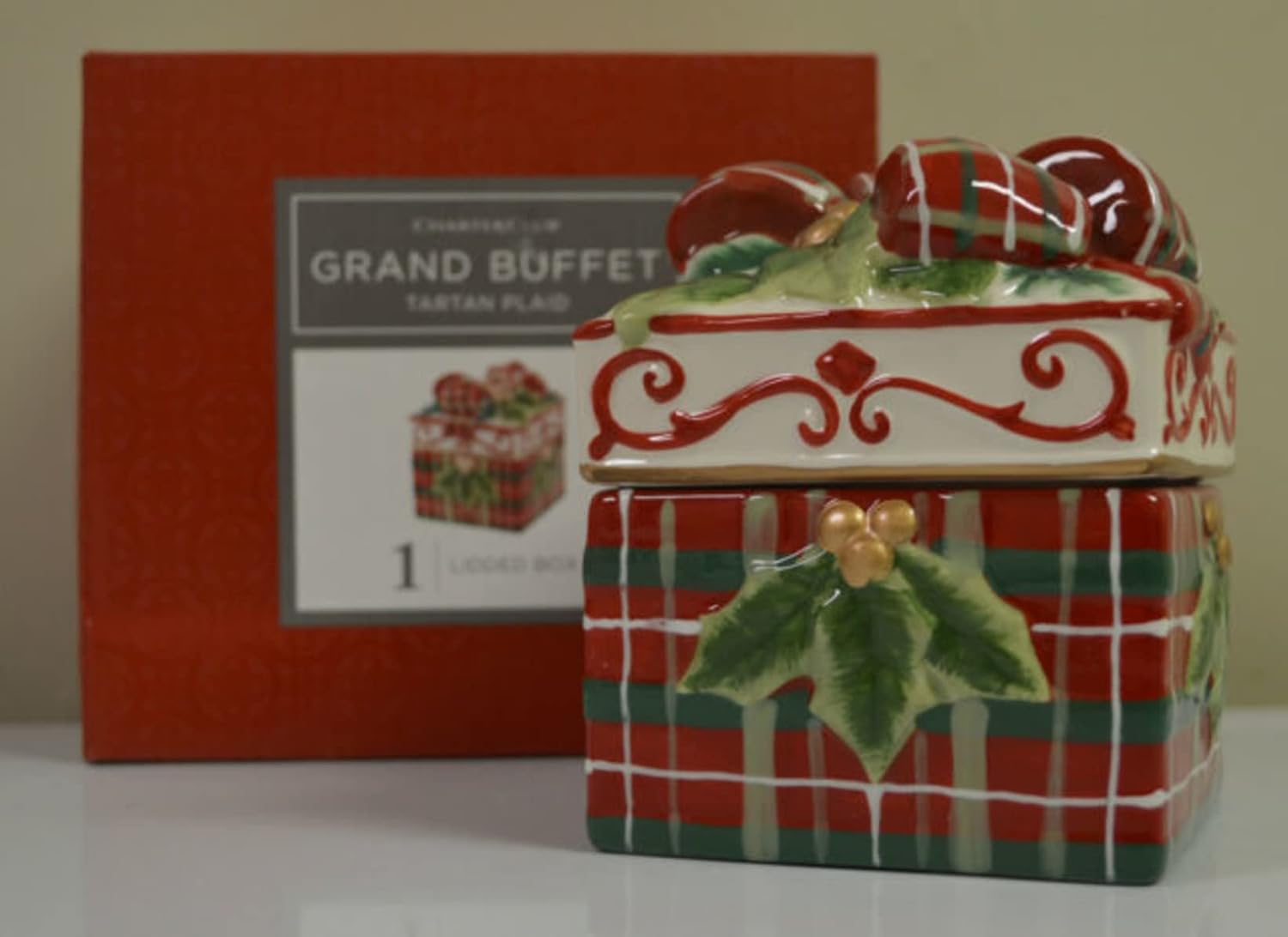 Amazon.com: Charter Club Holiday Figural Lidded Gift Box : Home & Kitchen