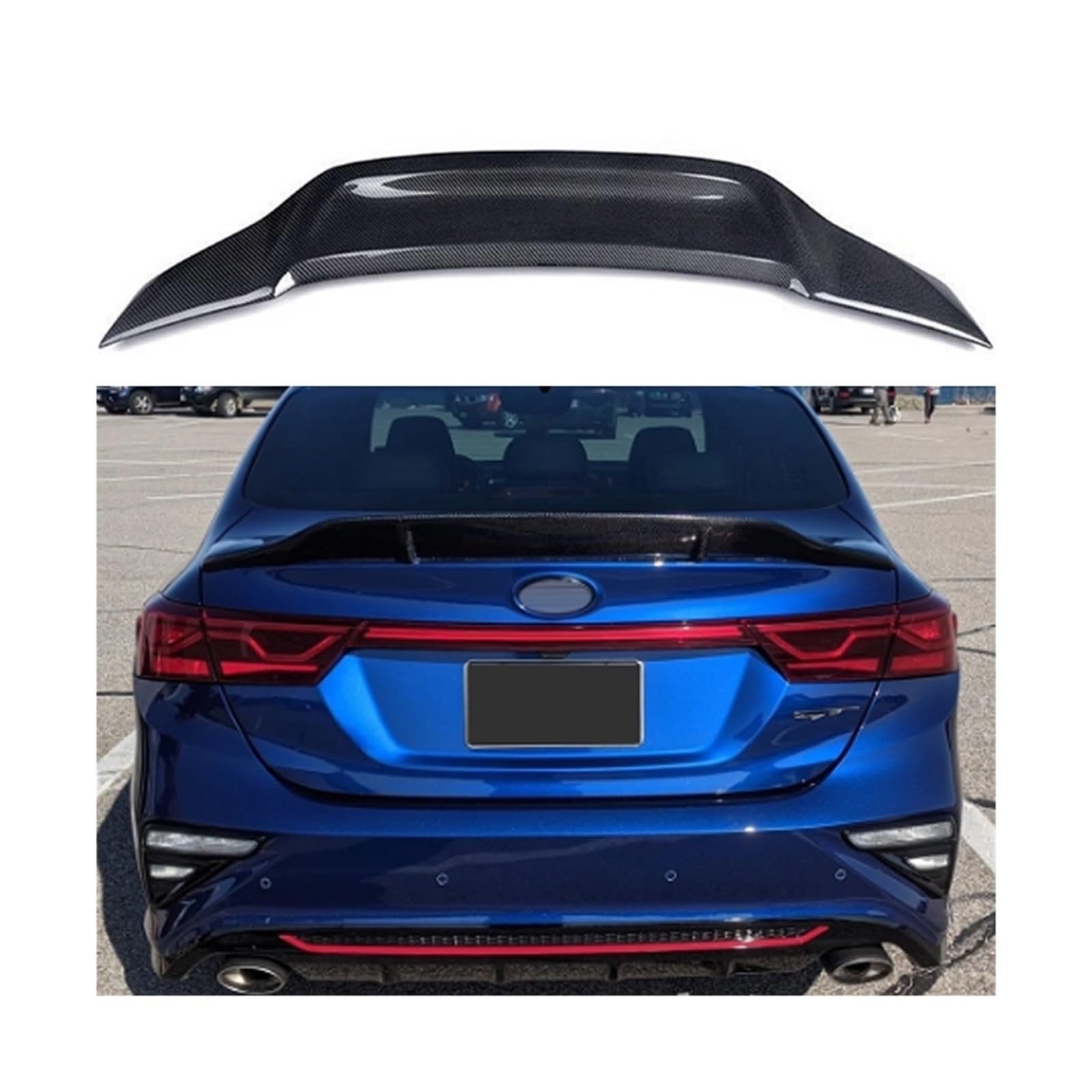Rear Trunk Lip Carbon Fiber Duck Tail Spoiler For Kia K3 Cerato Forte ...