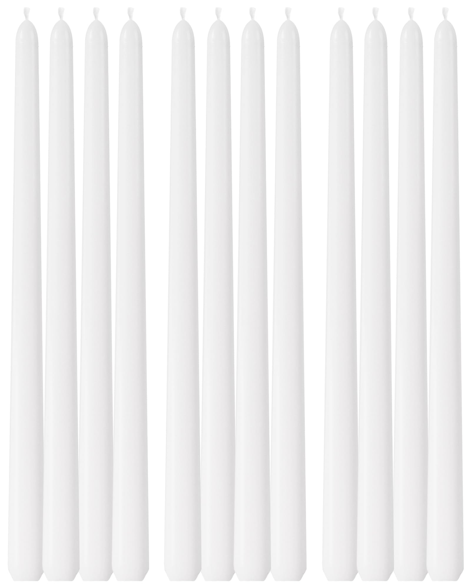 Amazon.com: Taper Candles 12 Inch White Set of 12 Unscented, Dripless ...