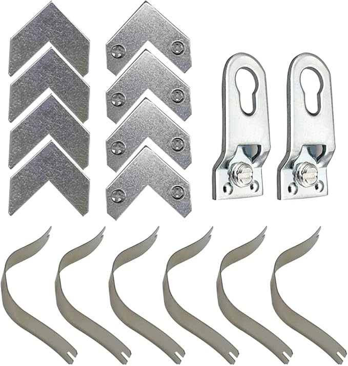 QUUPY 18 PCS aluminium alloy Photo Frame Hardware Accessories L Shaped ...