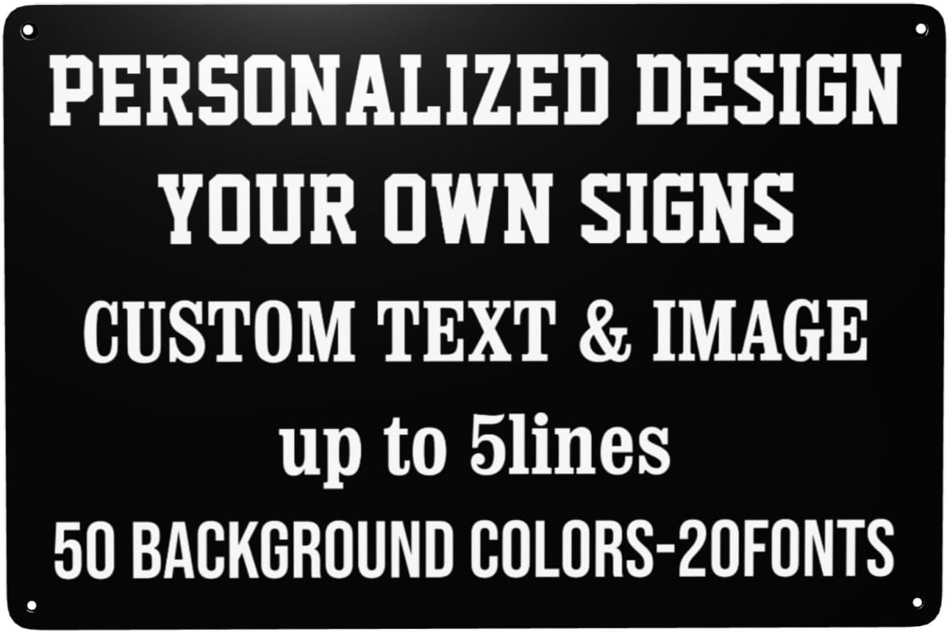 Amazon.com: Custom Signs Outdoor Customize Metal Sign Personalized ...