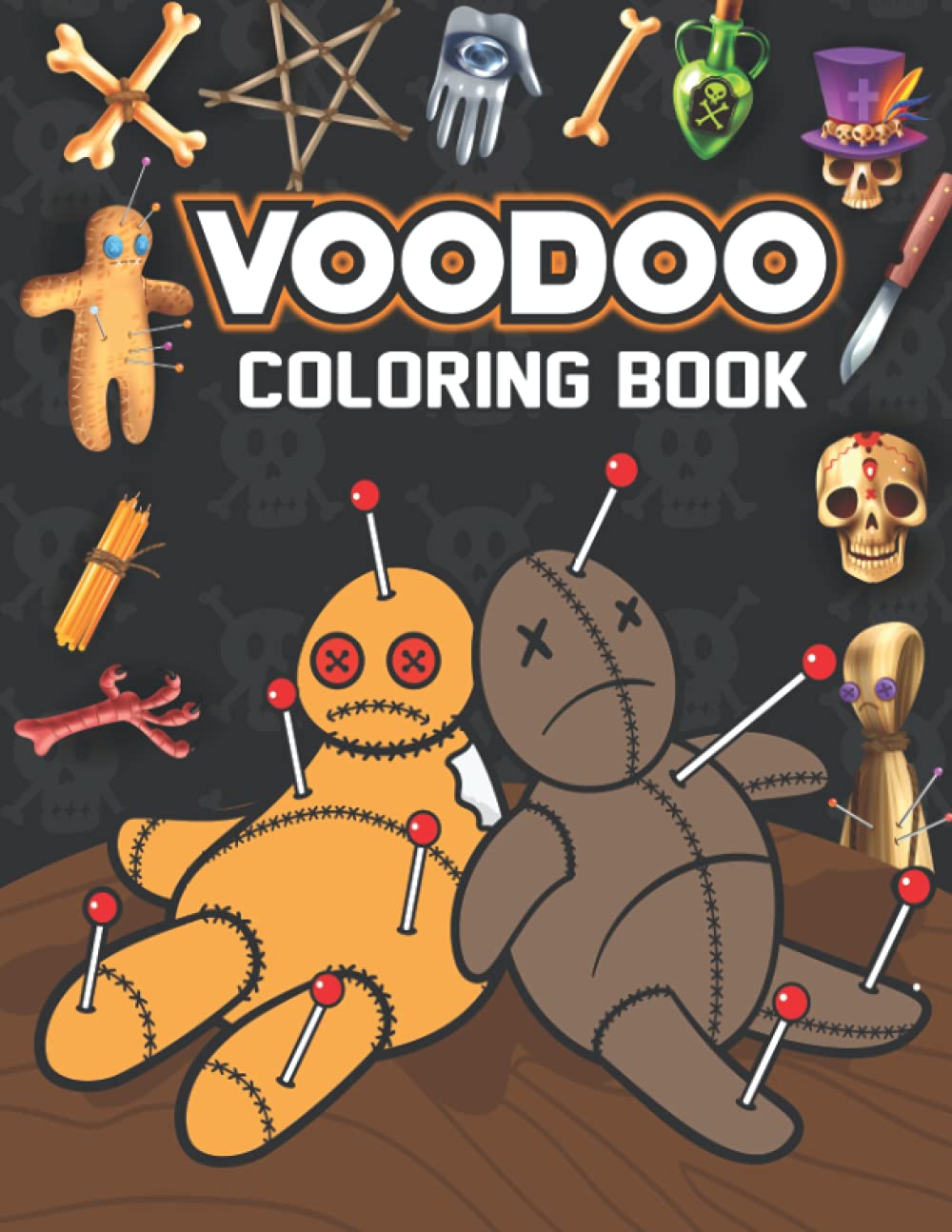 Voodoo Coloring Book Unique Pages To Color On Voodoo Dolls | Desertcart ...