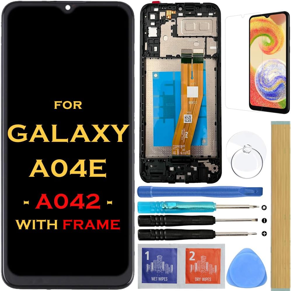 Amazon.com: Screen Replacement LCD Display Touch Digitizer Assembly for Samsung Galaxy A04E A042 ...