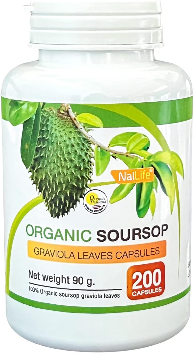 Amazon.com: NalLife Organic Soursop Graviola Leaves 200 Capsules : Health & Household