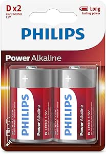 Philips Power Alkaline D Battery (2 pack): Buy Online at Best Price in ...