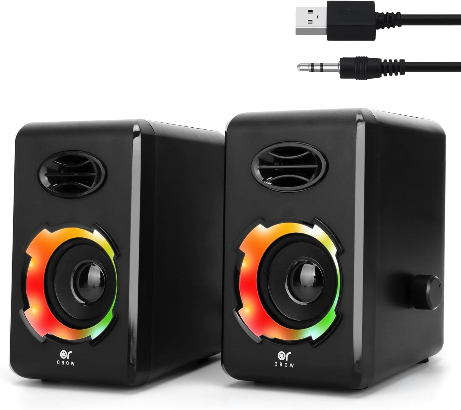 OROW Computer Speakers,10W Stereo Sound Laptop Speaker,USB Powered ...