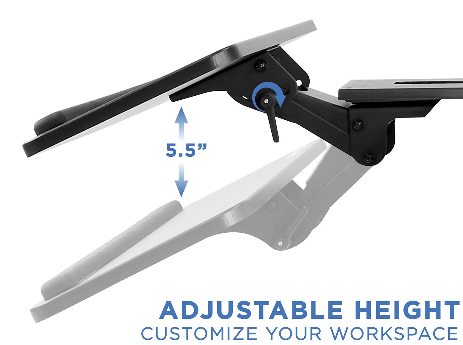 Buy Mount-It! Adjustable Under Desk Keyboard Tray, Ergonomic Computer ...