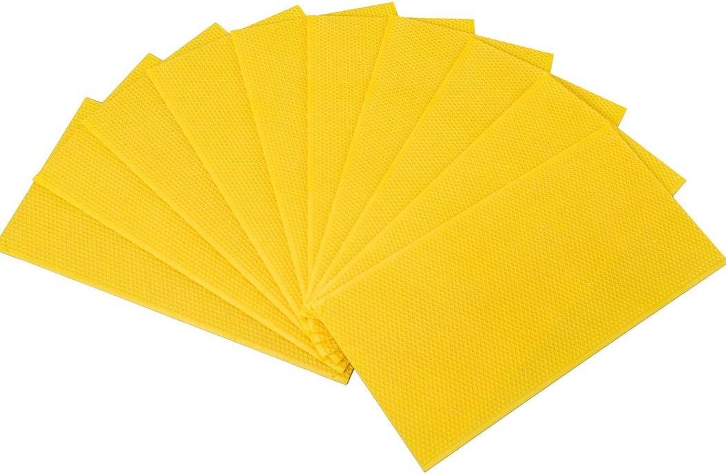 Amazon.com : rejopfad Bee Honey Sheets Beeswax Sheets 30Pcs, Beehive ...