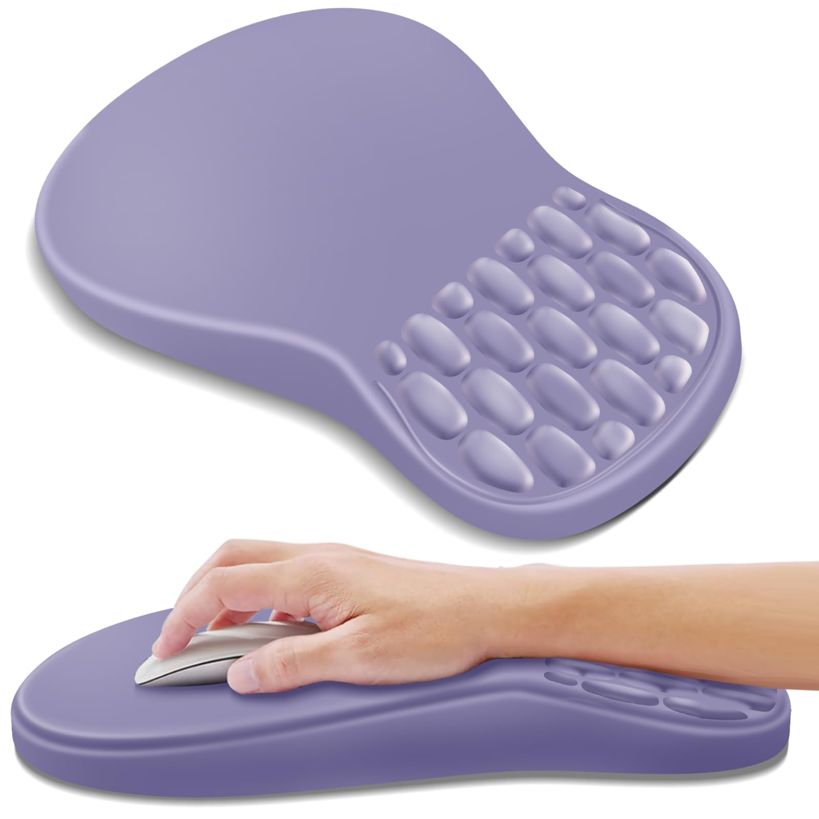 Amazon.com: YIWEI Ergonomic Mouse Pad with Wrist Rest Support, Mousepad ...