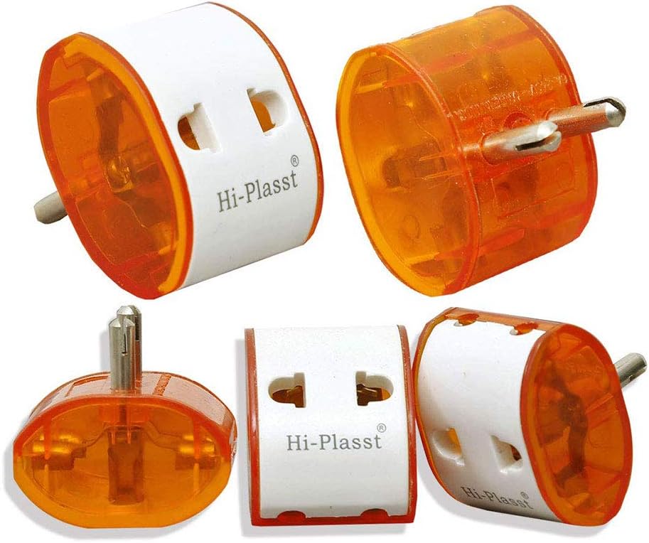 Hi-Plasst 2-Pin US to India Plug Adapter & Multiplug Converter (Type D ...