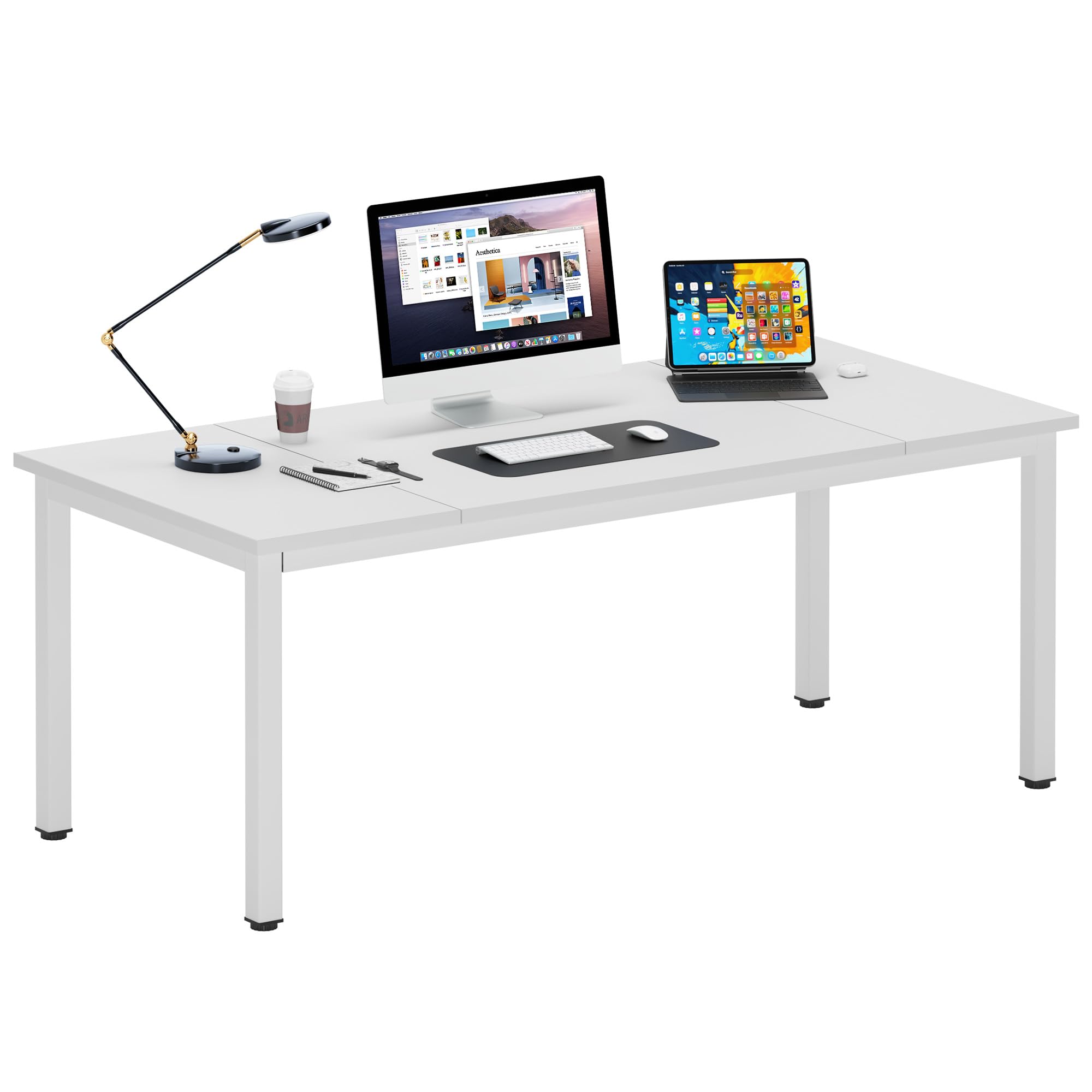 Amazon.com: DlandHome 71 inches X-Large Computer Desk, Composite Wood ...