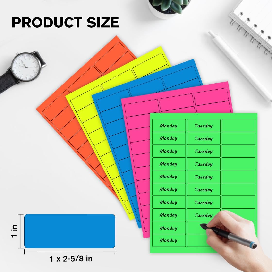 Snapklik.com : 8-1/2" X 11" Neon Pink Labels - Fluorescent Labels, For ...