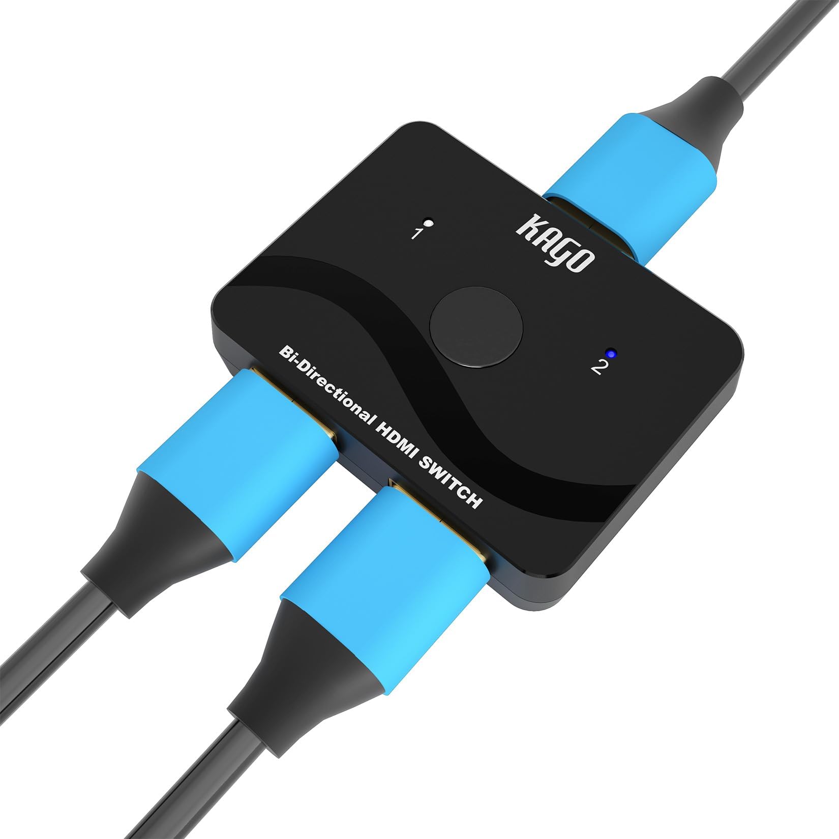 KAGO HDMI Switch 2 in 1 Out,HDMI Splitter 1 in 2 Out,Bi-Directional 4k ...