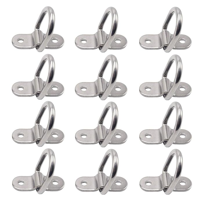 Buy 12 Pack D Ring Tie Down Anchors Lashing Rings, 1/4'' D-Rings Anchor ...