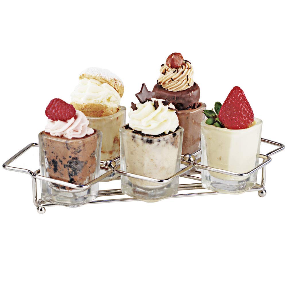 Amazon.com: GET 4-82015 5- Square Holder Dessert Shooter Caddy Only, 8 ...