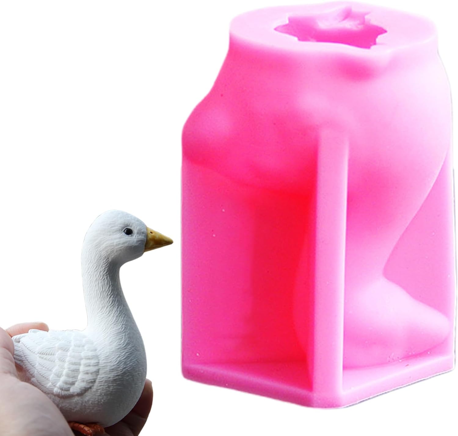Amazon.com: Goose Silicone Mold,3D Gooses Statue Cement Clay Silicone ...