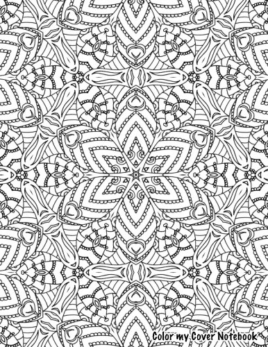 Color My Cover Notebook (kaleidoscope funky): Therapeutic notebook for ...