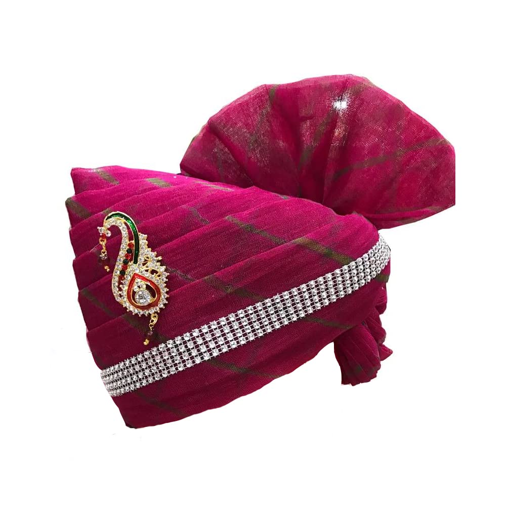 Buy JODHANA MART Cotton Fabric Jhodhpuri laheriya, cotton Pagri Safa ...