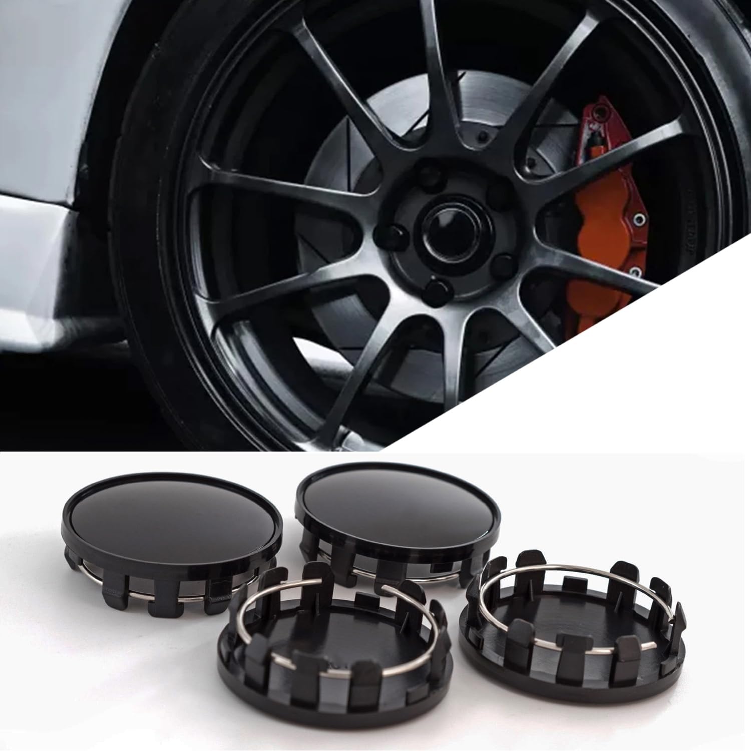 Amazon.com: Melakee Car Wheel Center Caps Cover Kit Outer 54mm 2.12 ...