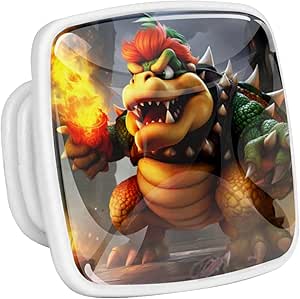 Mario Bowser Glow-in-The-Dark Fluorescent Square 4-Pack: Drawer Pulls ...