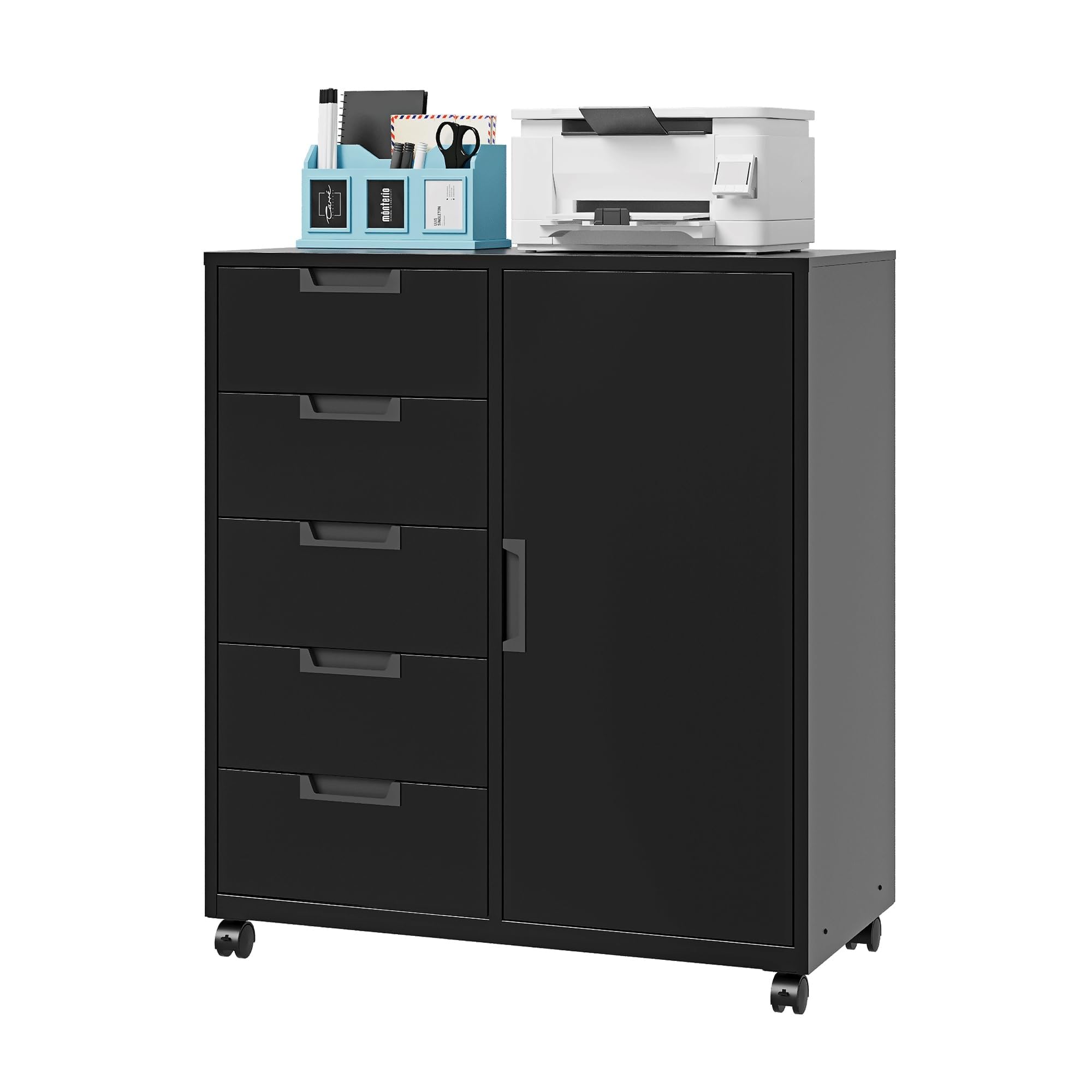Amazon.com: Letaya 5 Drawer Storage Cabinet, Mobile Printer Stand for ...