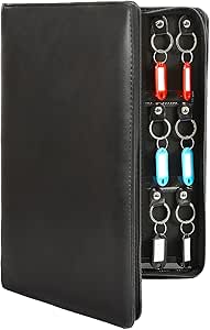Amazon.com : Portable Zipper Key Organizer with 36 Key Tags,Leather Key ...
