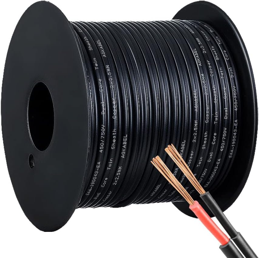 TYUMEN 40FT 18 Gauge 2pin 2 Color Red Black Cable Hookup Electrical ...