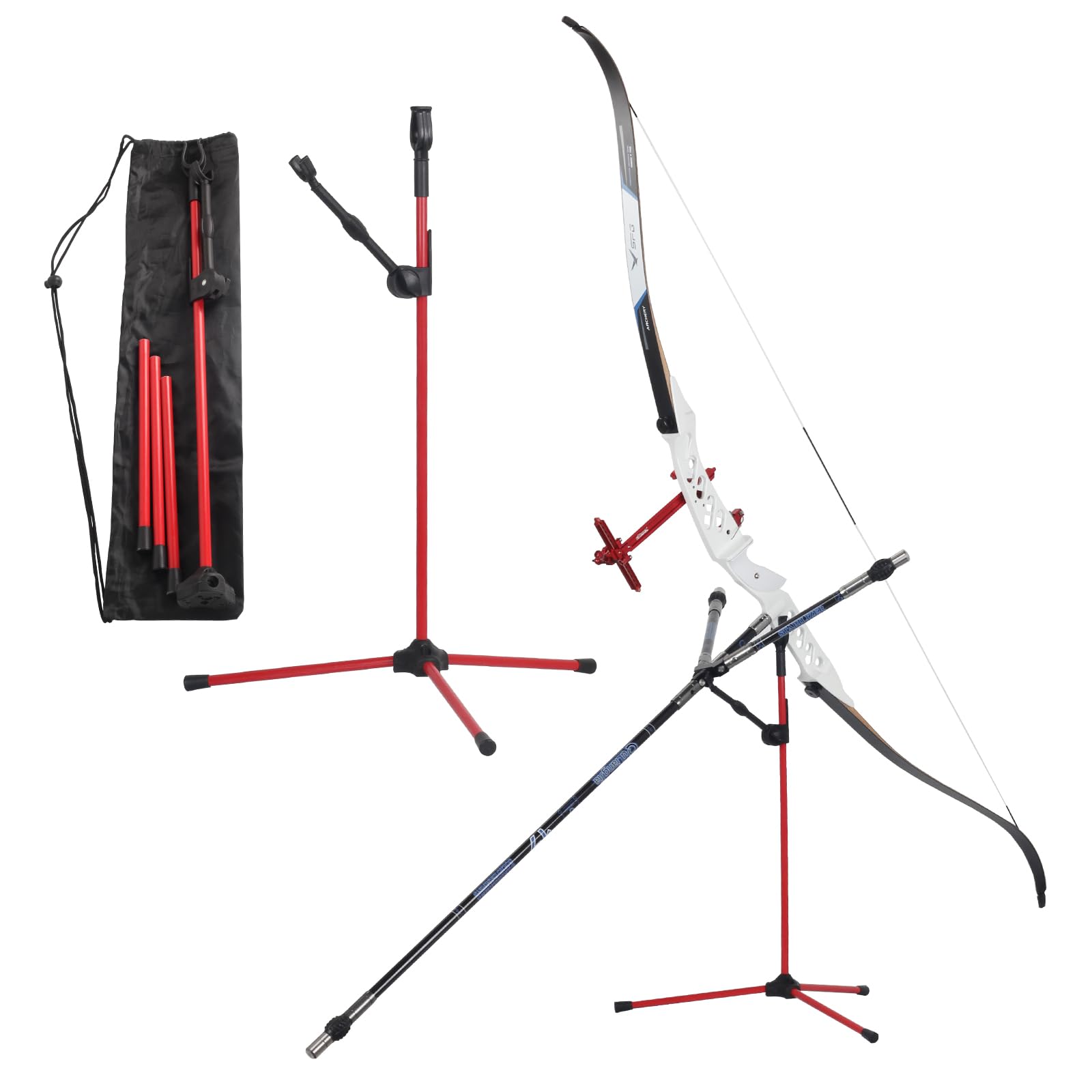 Snapklik.com : SOPOGER Archery Recurve Bow Stand - 24inch Portable Bow ...