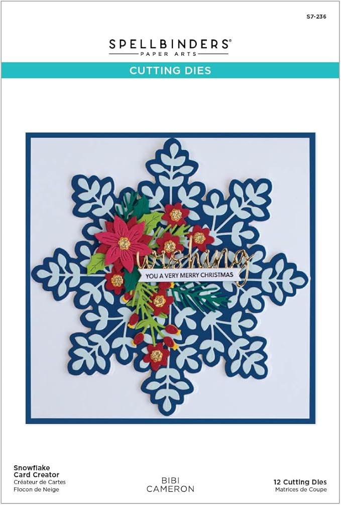 Amazon.com: Spellbinders Snowflake Card Etched Dies, Metal