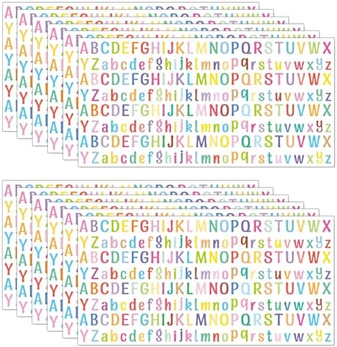 Amazon.com: LOKIPA 1448 Letter Stickers, 12 Sheets Alphabet Stickers ...