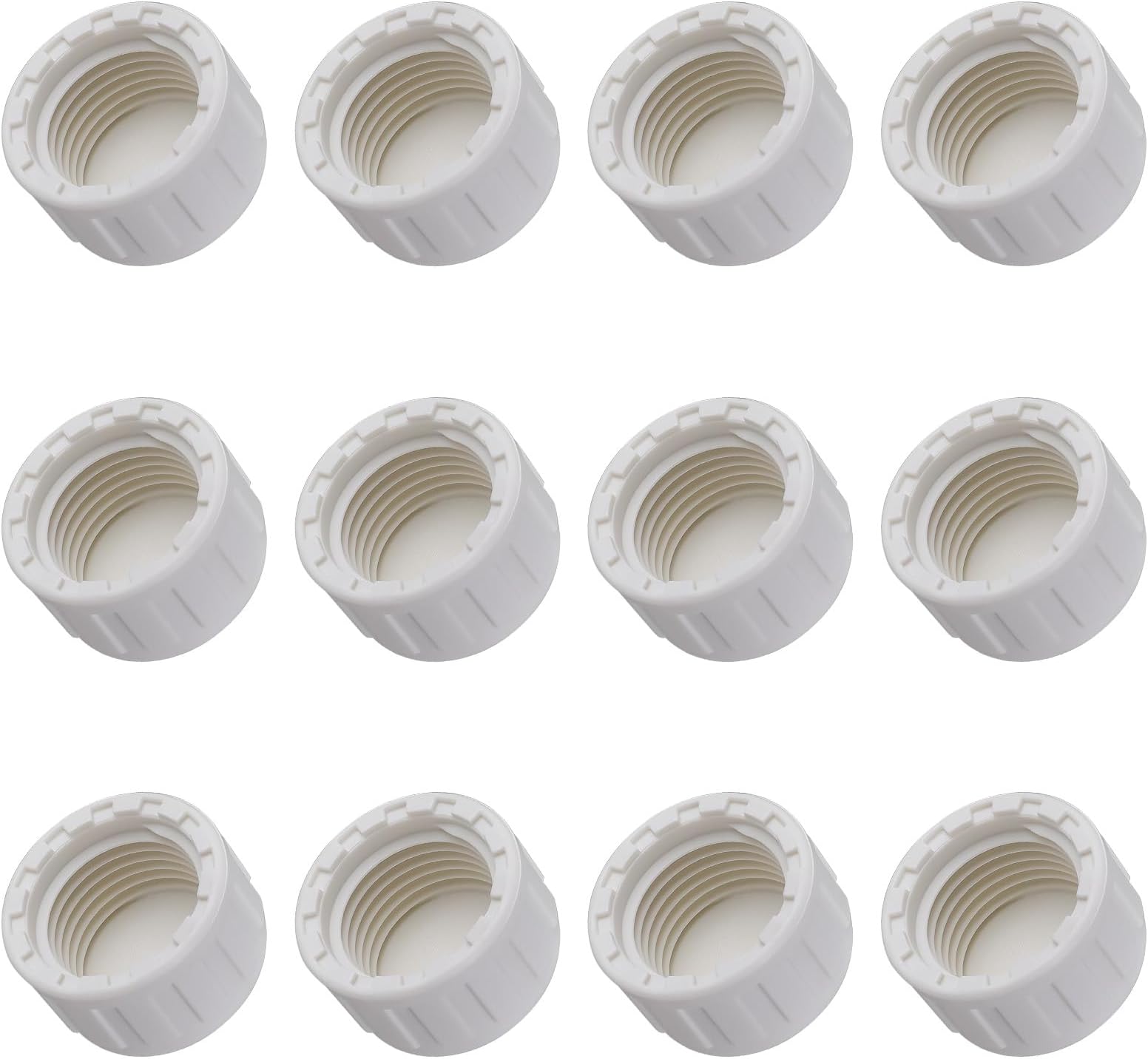 Amazon.com: 25Pack 1/2 Pvc Cap Female, Sch 40 PVC Pipe threaded Cap ...