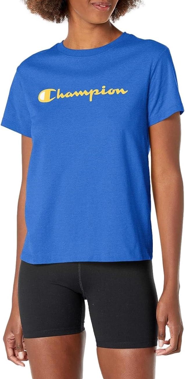 Champion Womens Classic Fashion-t-shirts, Royal Queen Blue, X-Small US ...