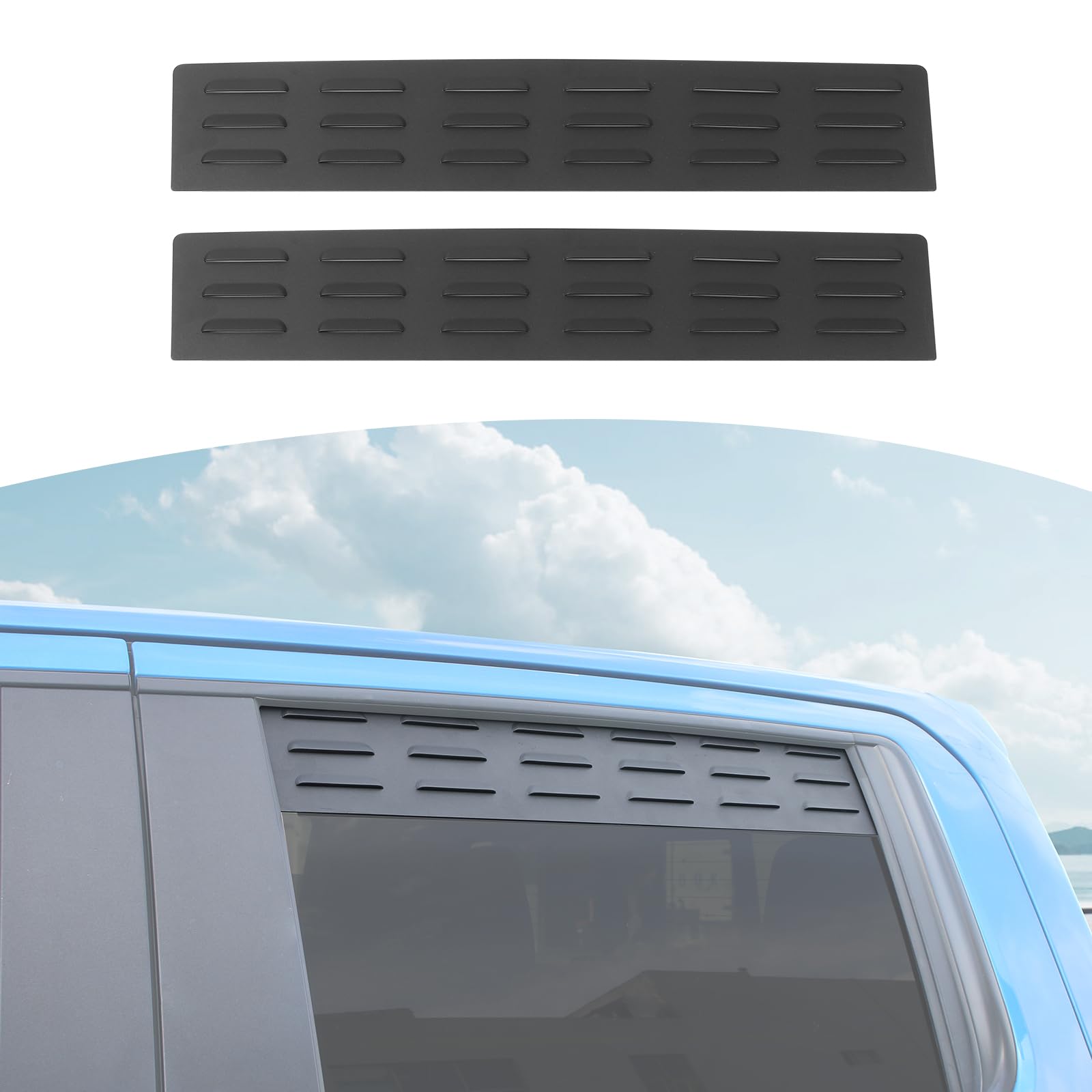 Amazon.com: RT-TCZ for Silverado Rear Window Louver Vents Plate Fit for ...