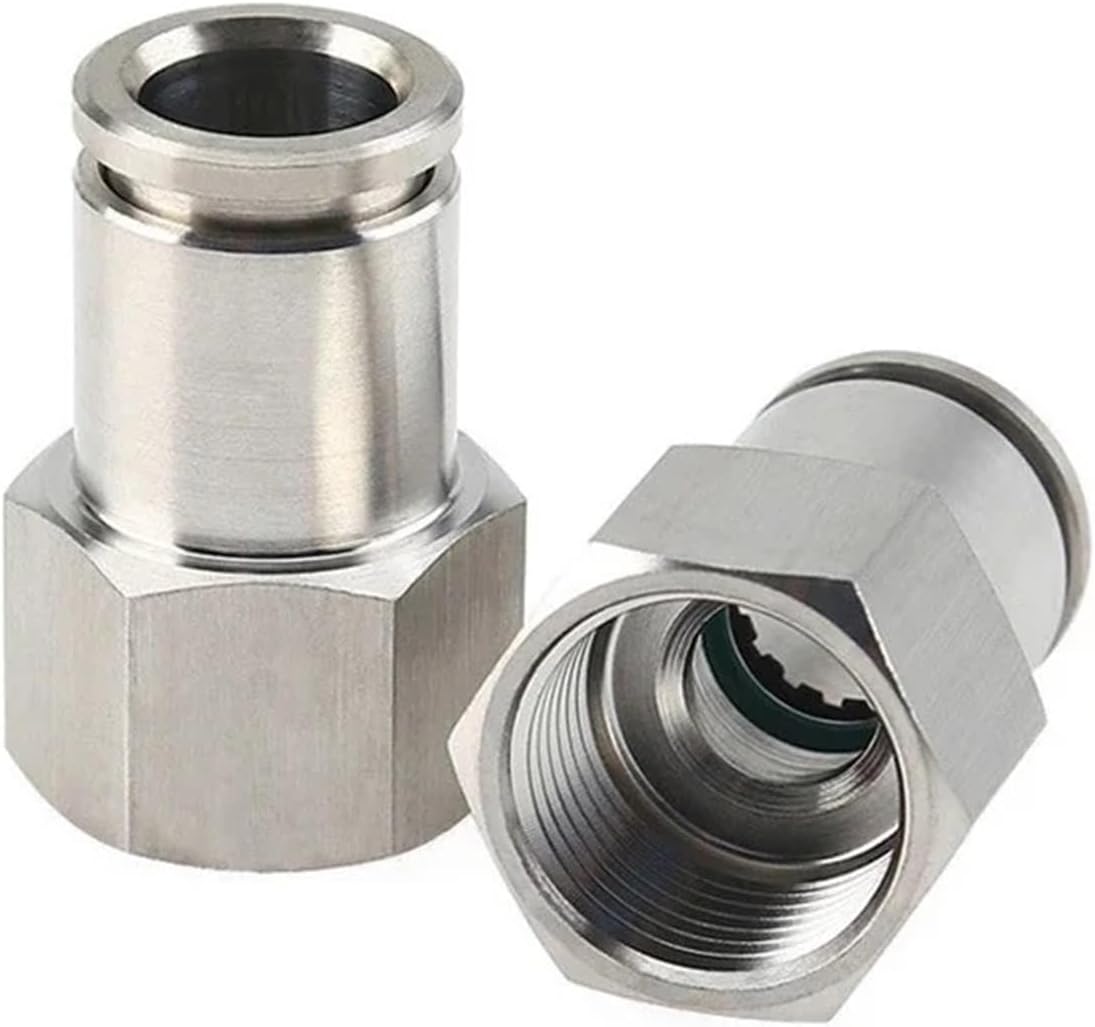 Amazon.com: 304 Stainless Steel Air Hose Fitting PCF Pneumatic Quick ...