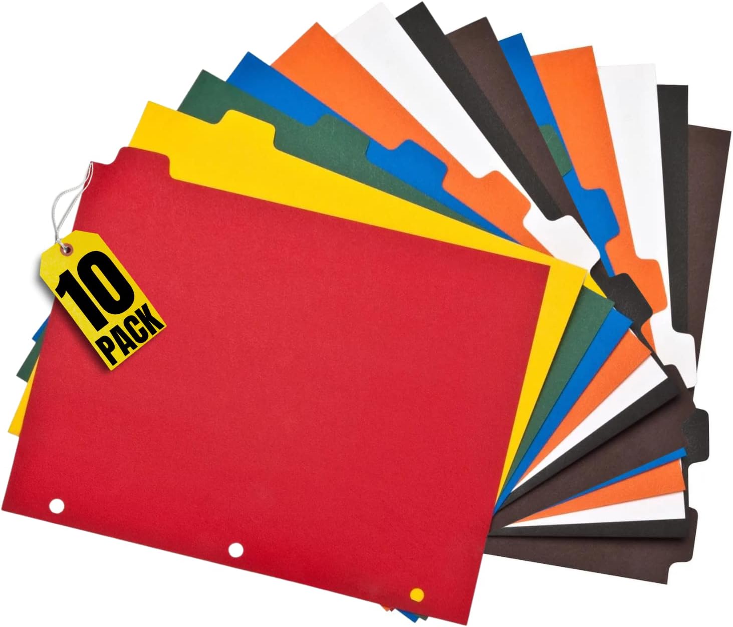 Amazon.com : 1InTheOffice Dividers for 3 Ring Binder, Paper Dividers ...