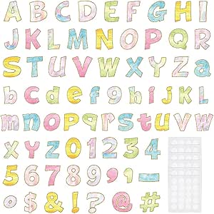 Amazon.com: 216Pcs Pastel Bulletin Board Letters for Classroom - 4 ...