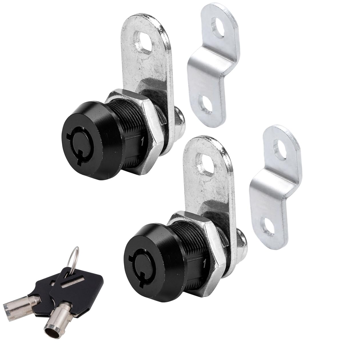 WOOCH Tubular Cam Lock Cabinet Lock,Keyed Alike Removable Key, 1-1/4 ...
