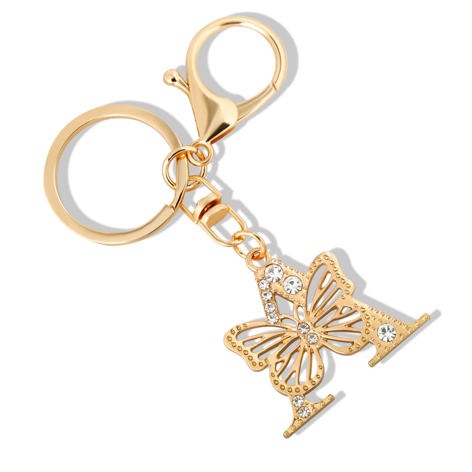 DAJISI Initial Keychain Butterfly Letter Keychain Letter Keychains for ...