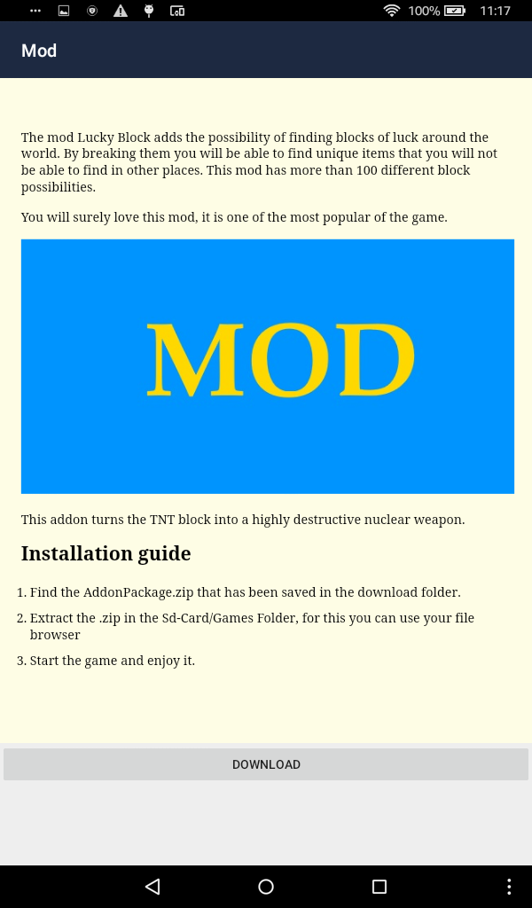 Mod - Application sur Amazon Appstore