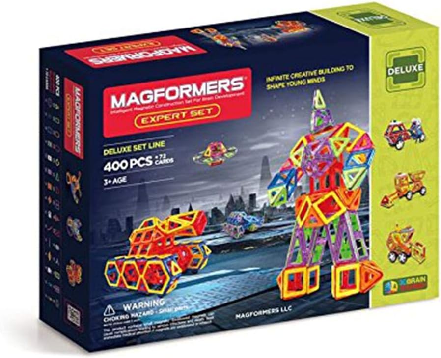 Amazon.com: Magformers Deluxe Expert Set (400-pieces) : Toys & Games