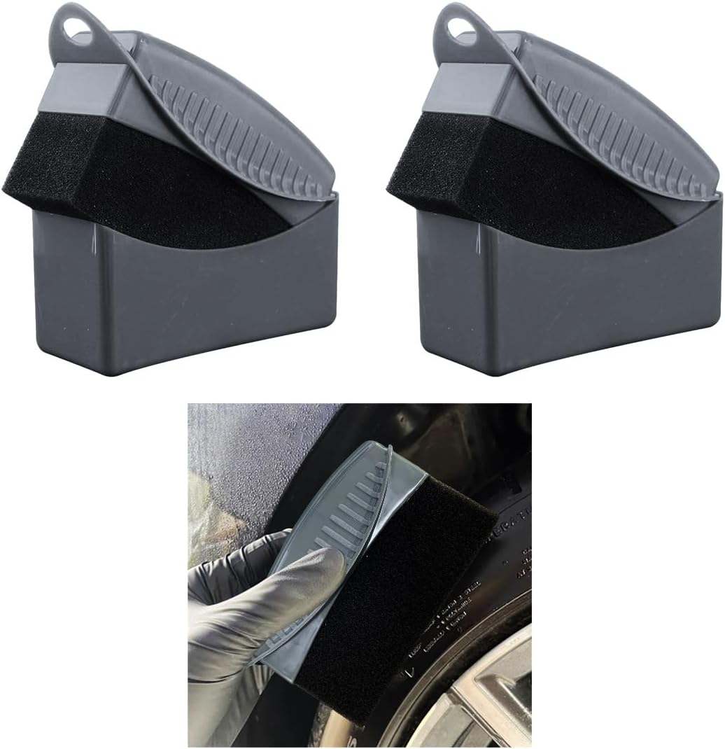 Amazon.com: Black Soft Dressing Shine Sponge with Tire Applicator Tire ...
