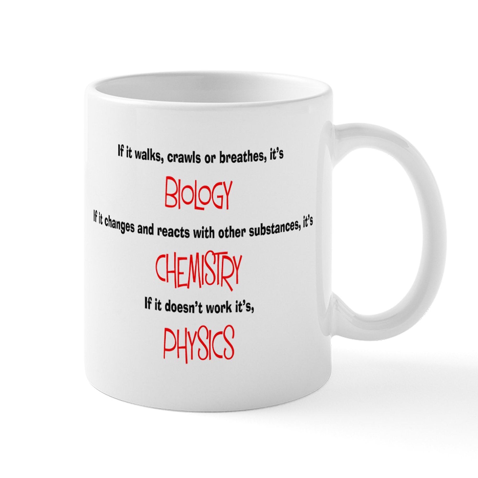 Amazon.com | CafePress Funny PHYSICS 1 Mugs 11 oz (325 ml) Ceramic ...