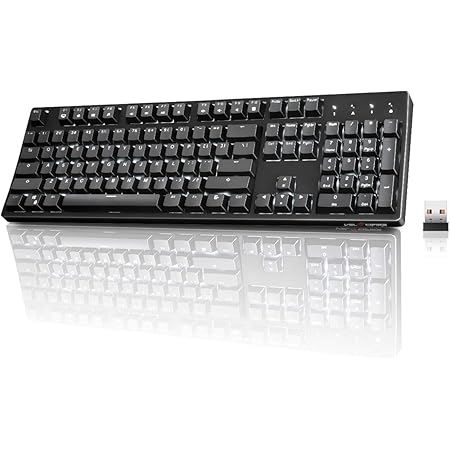Wireless Mechanical Keyboard, Velocifire VM02 104-key Full Size with ...