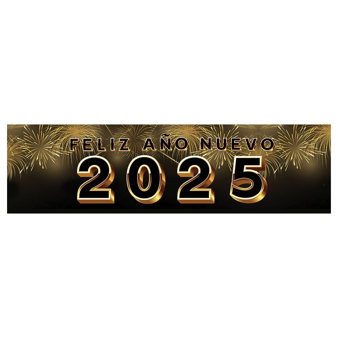 Amazon.com: Andaz Press Happy New Year Banner 2025 In Spanish, 47" X 13 ...