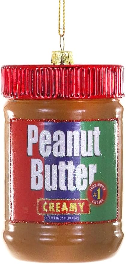 Amazon.com: The Bridge Collection Glass Peanut Butter Ornament - 3.75 ...