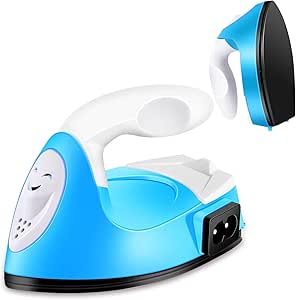 Amazon.com: Mini Electric Iron for Crafts Quilting - Blue Portable Heat ...