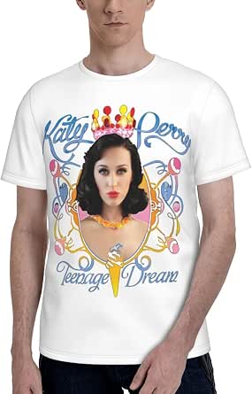 Katy Music Perry T Shirt Mens Summer Sports Tee Polyester Round ...