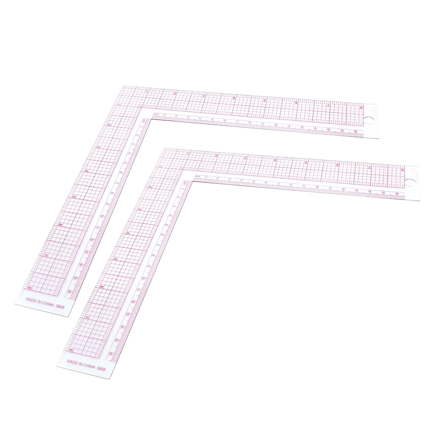 Amazon.com: Hitefu 2PCS L Square Ruler for Sewing, Plastic L Angle and ...