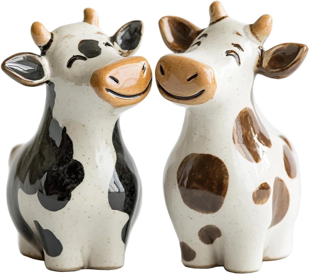 Amazon.com: Bicuzat Ceramic Cartoon Cows Shape Salt & Pepper Shakers ...