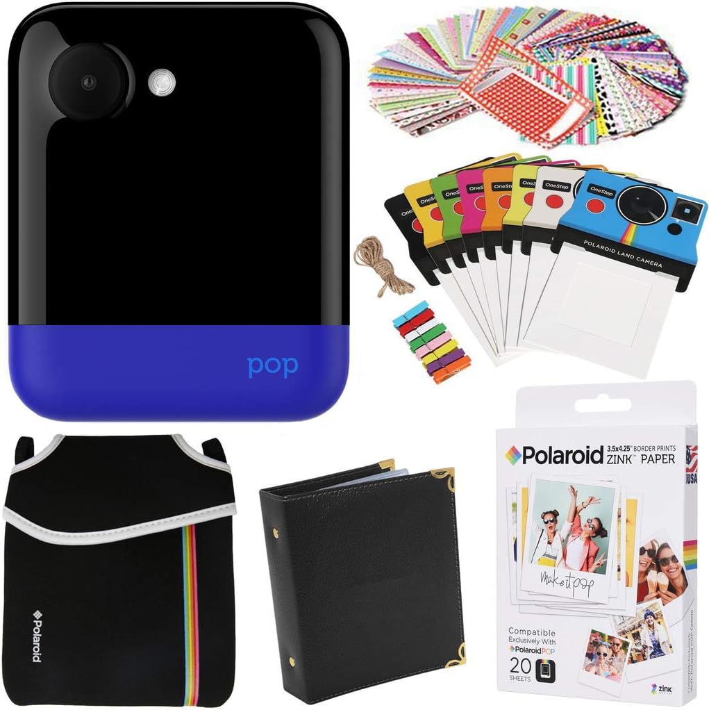 Amazon.com : Polaroid POP Instant Camera (Blue) Gift Bundle + ZINK ...